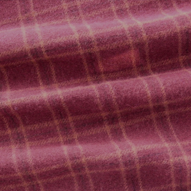 Wool Plaid in rich shades of "brick" red and gold.