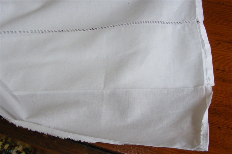 A Cotton Pillowcase with a decorative Hemstitched Edge.