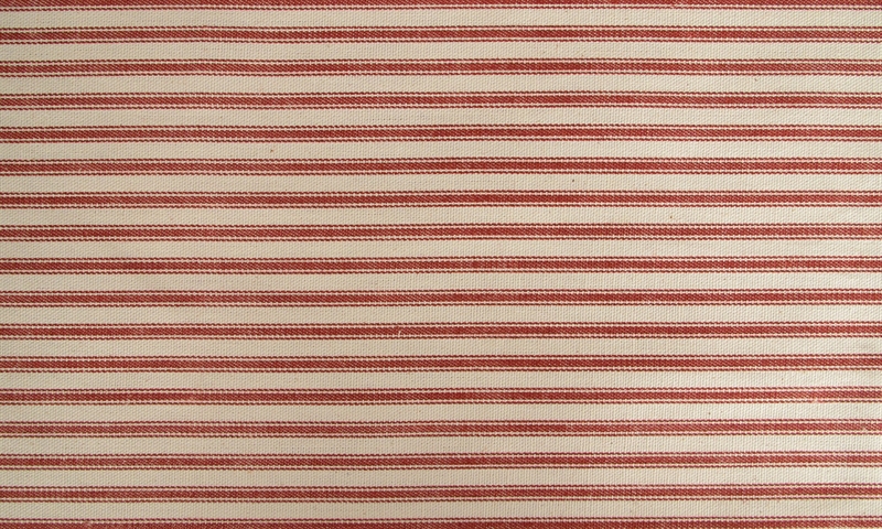 Traditional Red Ticking Cotton Fabric.