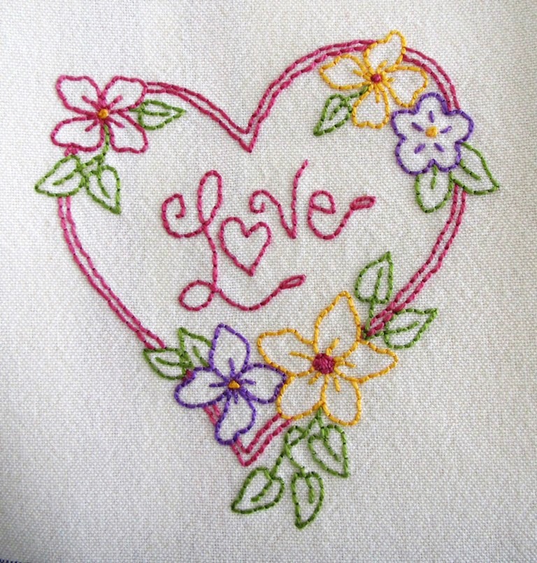 Love*Dream*Friendship Tea Towels - Machine Embroidery Pattern - Shipped