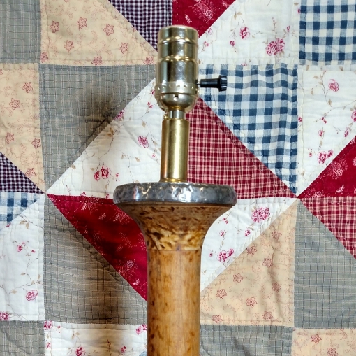 A Special Bobbin Lamp created with a curved neck bobbin made from ...