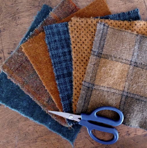 8" squares of our 6 latest Wool styles just arrived.