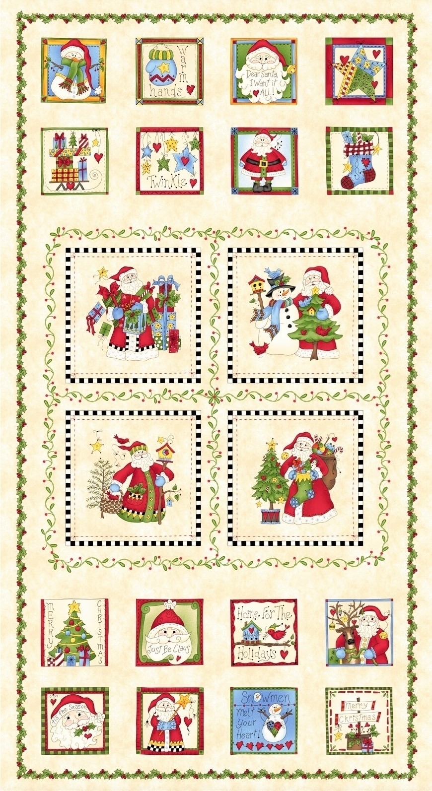 Tiny Trees & Falling Snowflakes from our Just Be Claus Christmas fabric ...