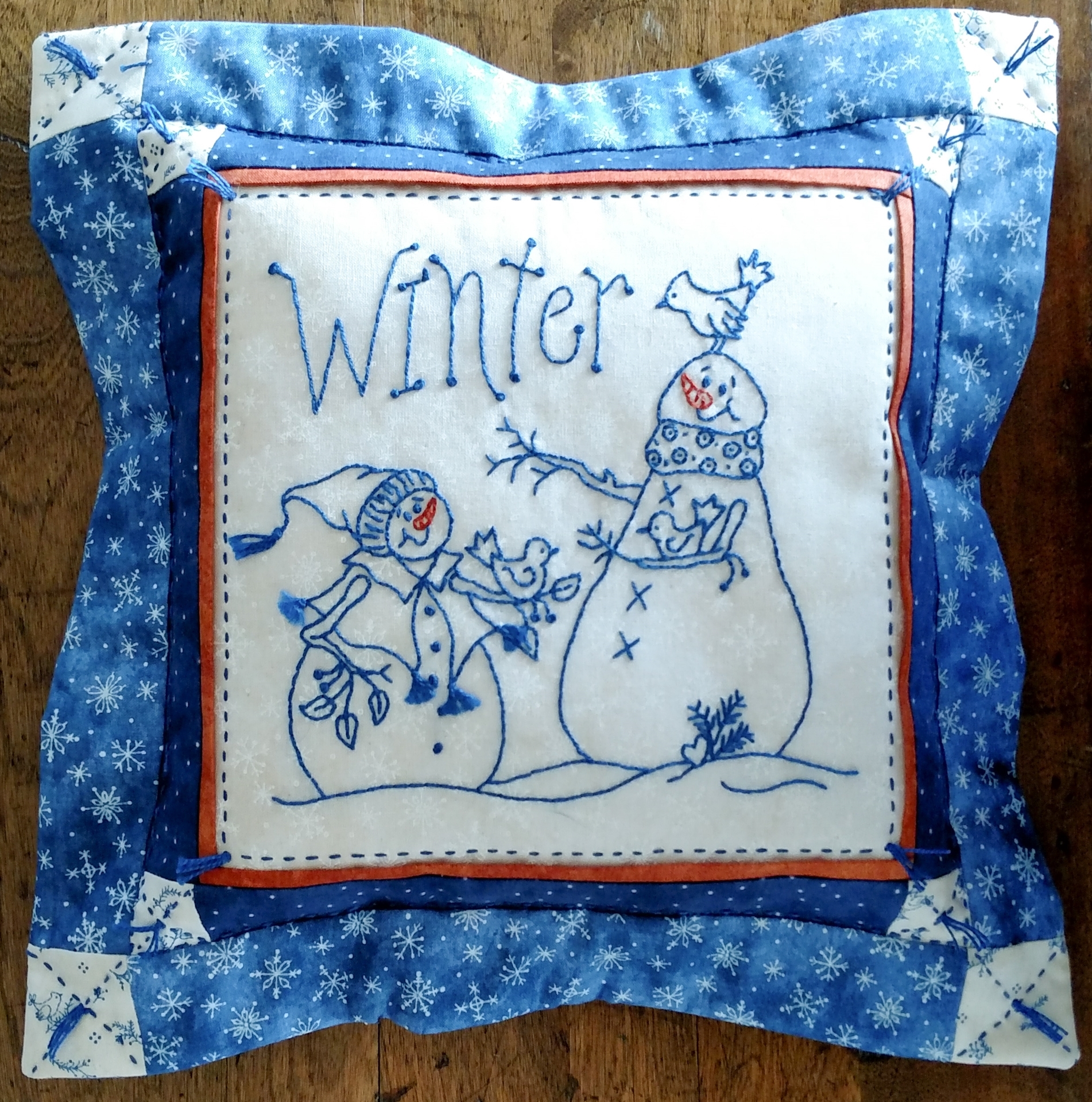 Snowman Season - Hand Embroidery Pattern - Shipped