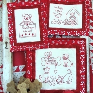 Unique and Creative RedWork Designs, RedWork Patterns and Embroidery Kits