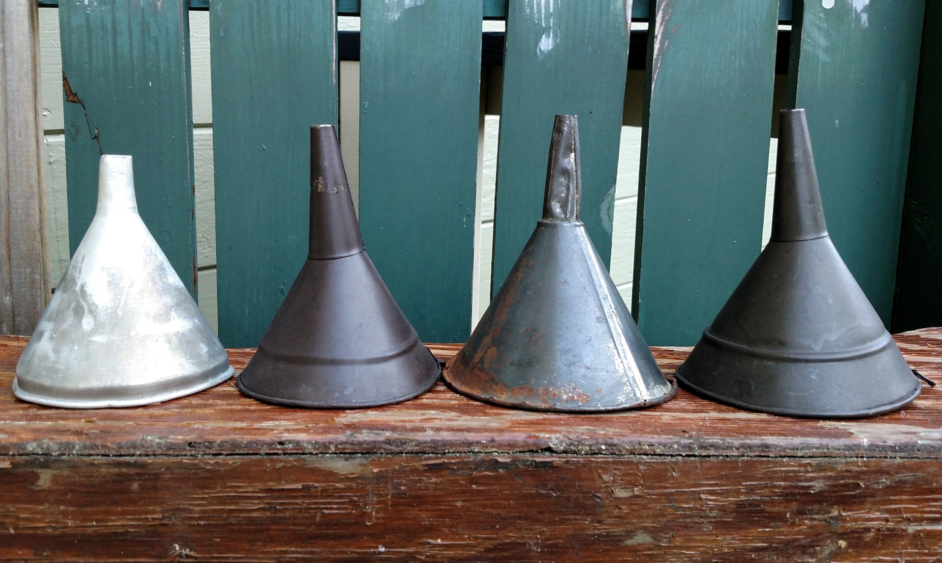 4 styles to choose from.....4 small vintage metal Funnels to use as ...