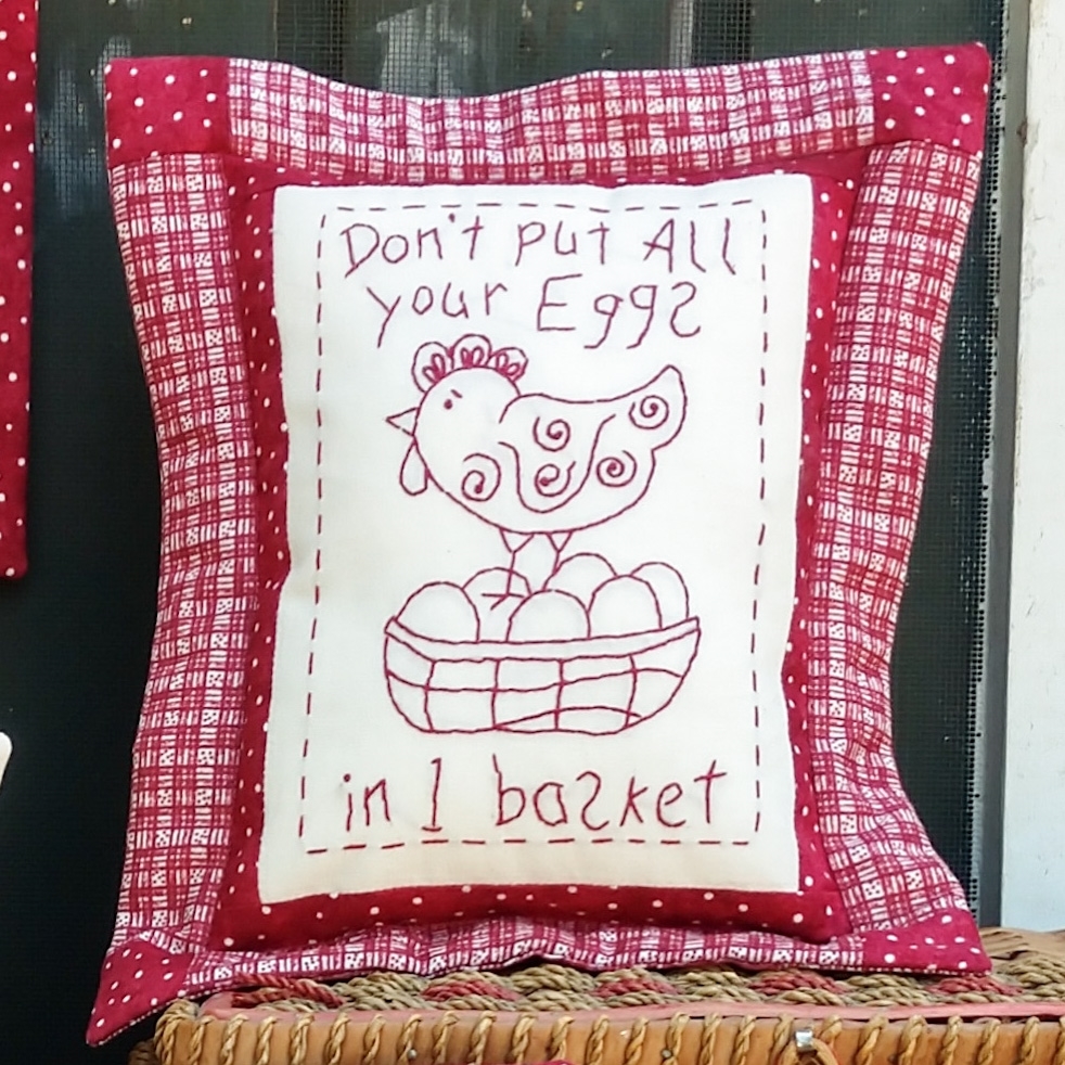 Nest Friends Redwork - Machine Embroidery Pattern - Shipped