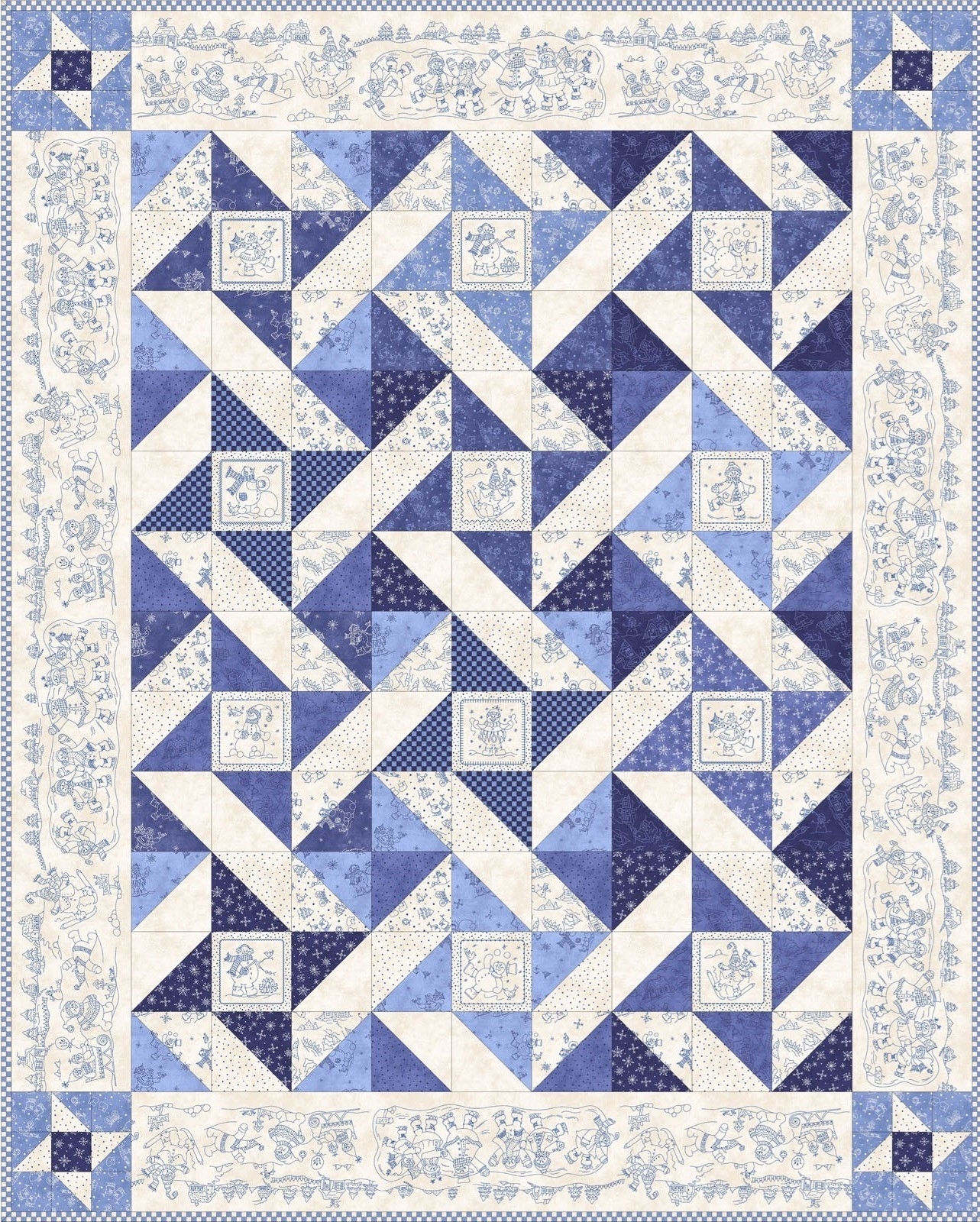 Roly-Poly Snowmen Quilt