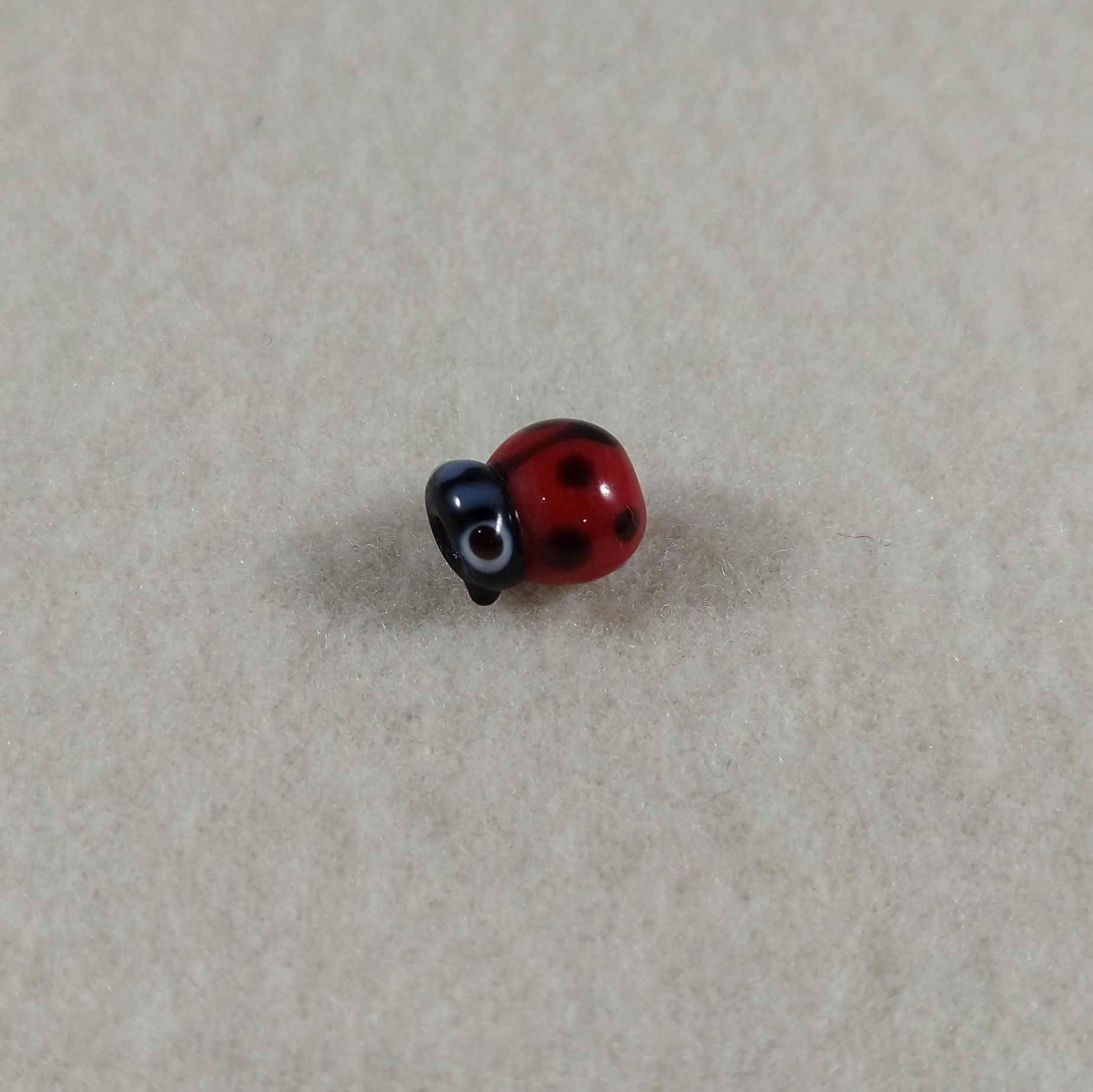 Small Glass Ladybug Beads