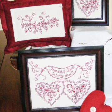 Unique and Creative RedWork Designs, RedWork Patterns and Embroidery Kits