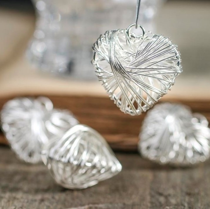 Miniature Silver Hearts