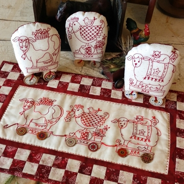 Unique and Creative RedWork Designs, RedWork Patterns and Embroidery Kits