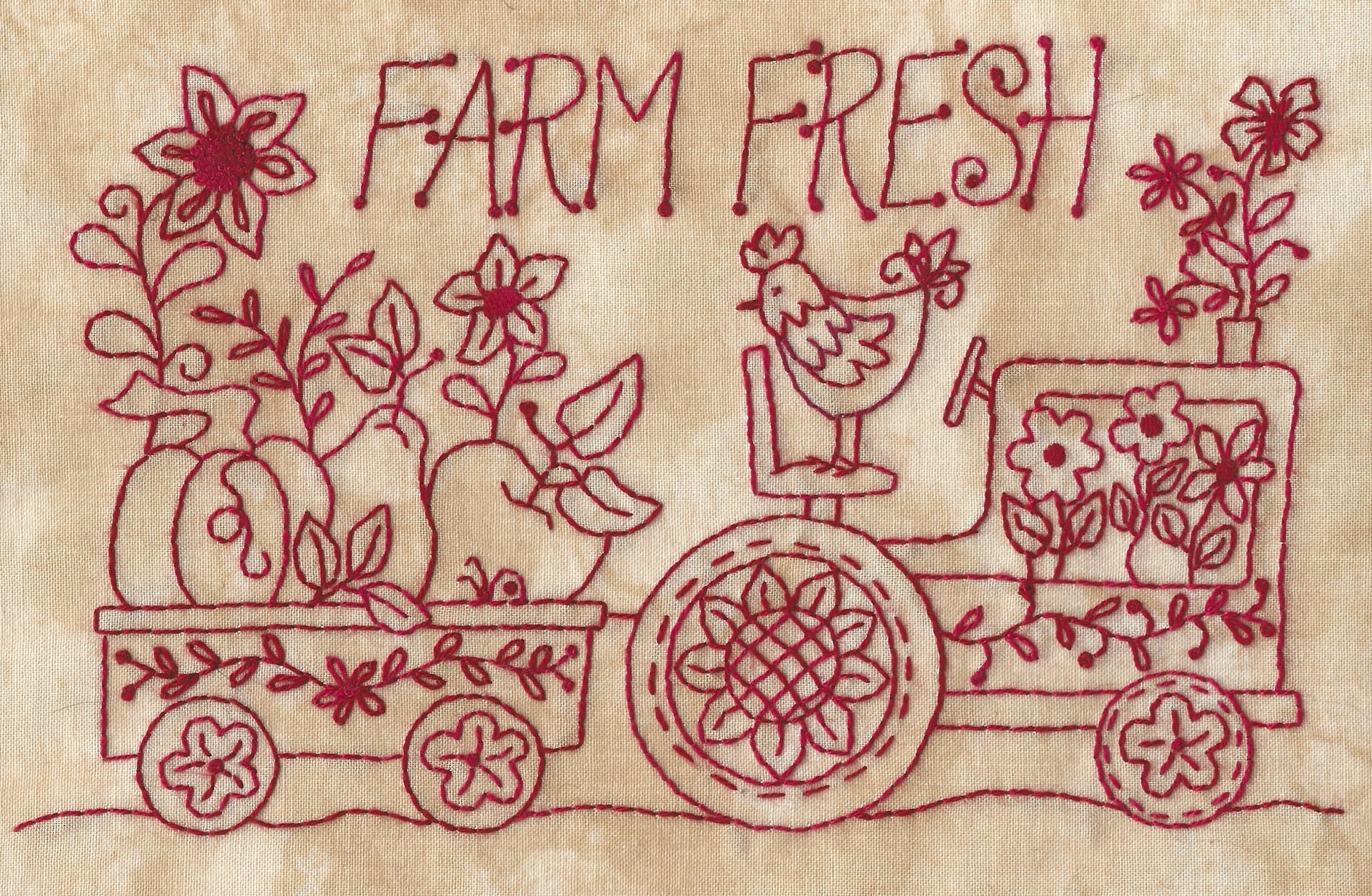 Homestead Farm - Hand Embroidery Pattern - Download