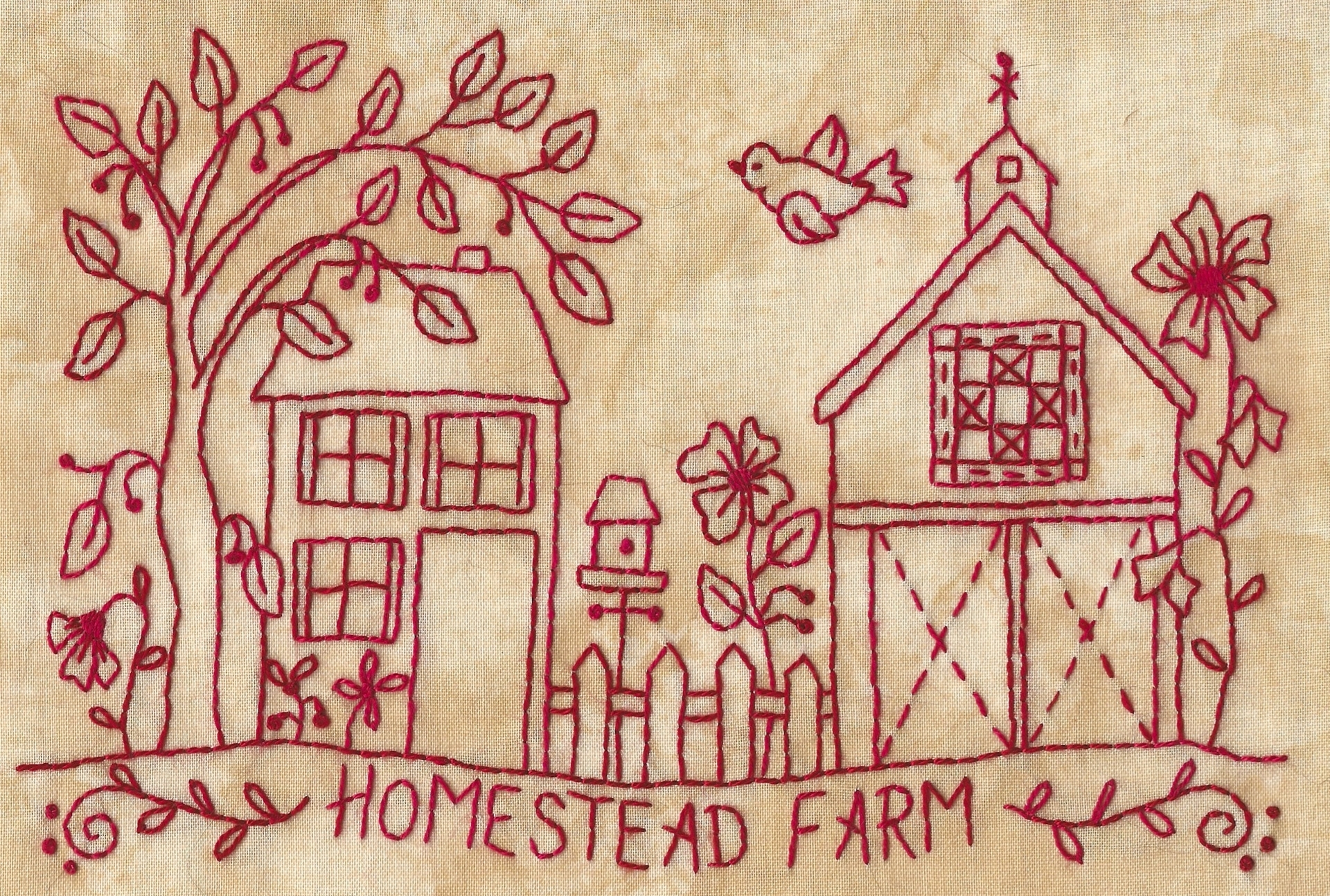 Homestead Farm - Hand Embroidery Pattern - Download