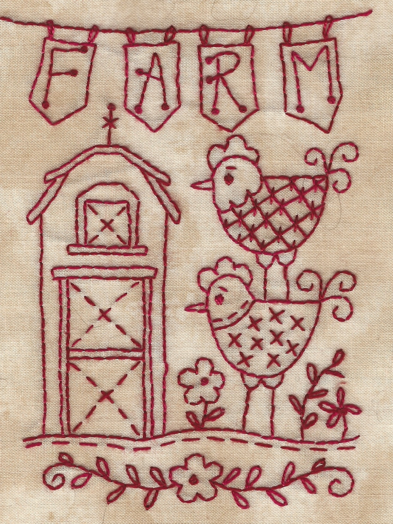 Homestead Farm - Hand Embroidery Pattern - Shipped