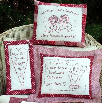 Unique and Creative RedWork Designs, RedWork Patterns and Embroidery Kits