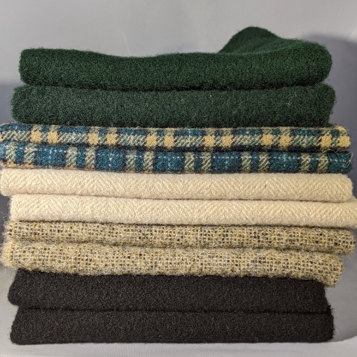 Cool Wool shades of the Highland Alps - Five (5) Fat 1/8th Wool.