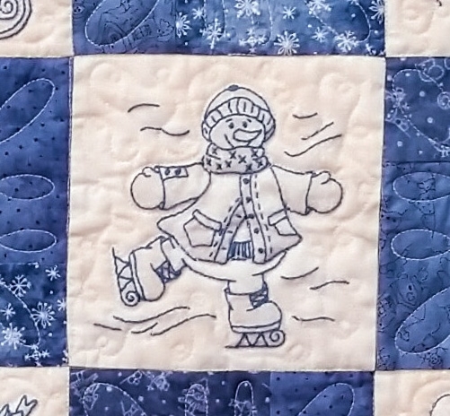 Frolicking Roly-Poly Snowmen Quilt - Machine Embroidery Pattern - Shipped