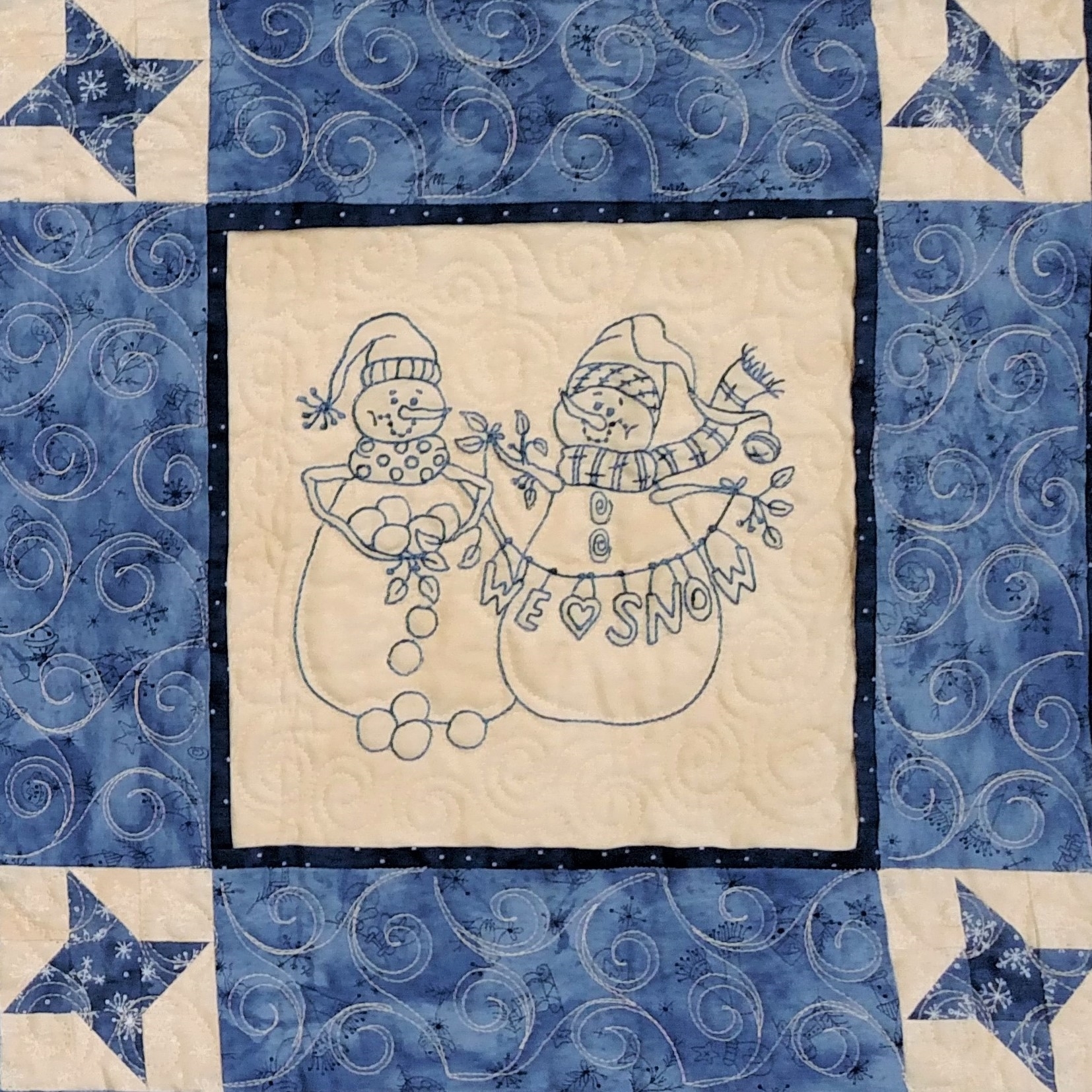 Snow Much Fun Quilt - Hand Embroidery Pattern - Shipped