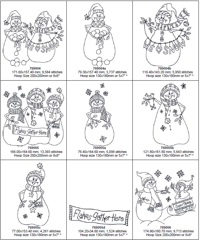 Snow Much Fun Quilt - Machine Embroidery Pattern - Download