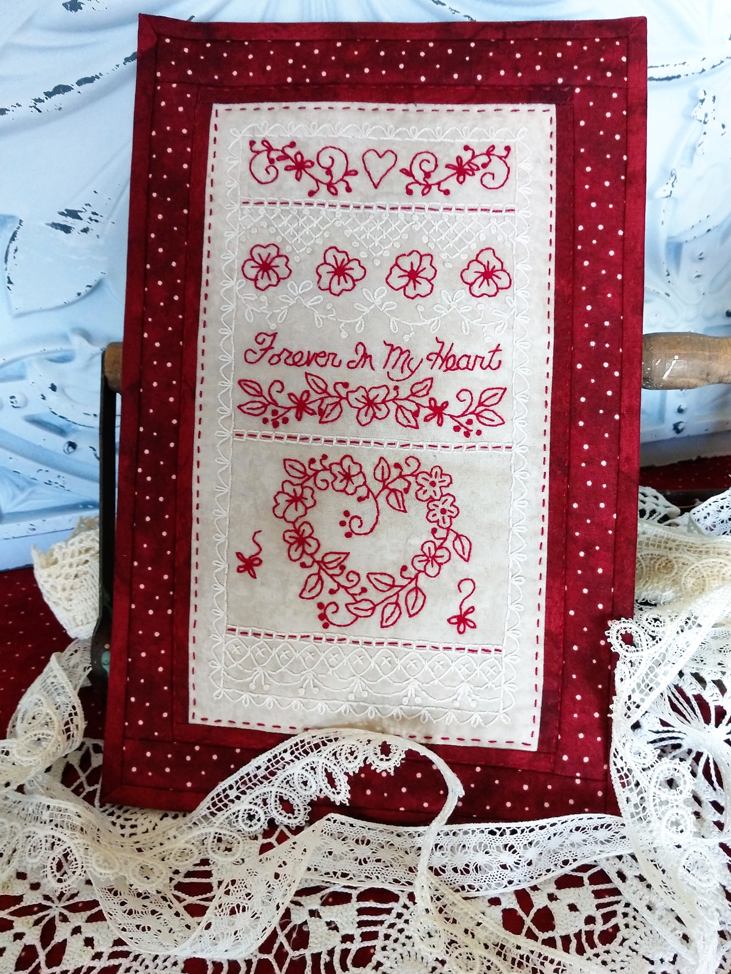 Valentine Lace - Hand Embroidery Complete Kit