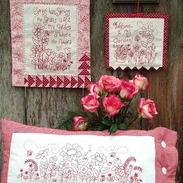 Unique and Creative RedWork Designs, RedWork Patterns and Embroidery Kits