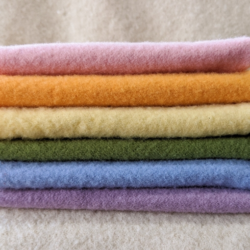 6 Pastel Shades of Fat 1/8th Wool
