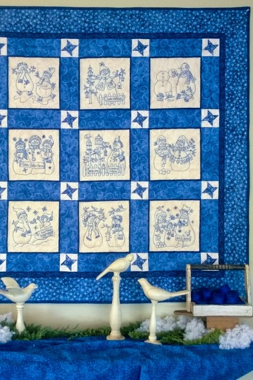 Snow Much Fun Quilt - Machine Embroidery Pattern - Shipped