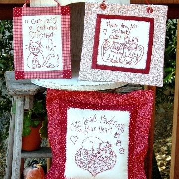 Unique and Creative RedWork Designs, RedWork Patterns and Embroidery Kits