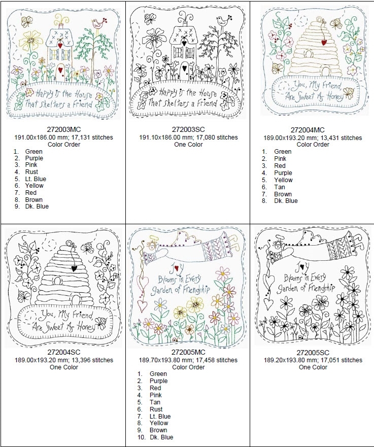 Friendship's Garden Quilt - Machine Embroidery Pattern - Download