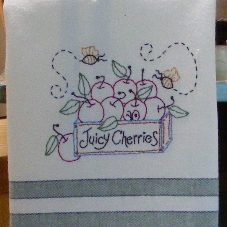 Fresh Picked Tea Towels - Hand Embroidery Download