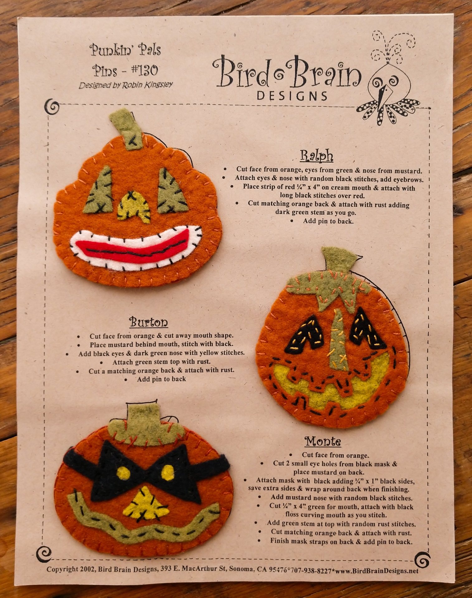 Punkin Pals Pins Fabric Pack
