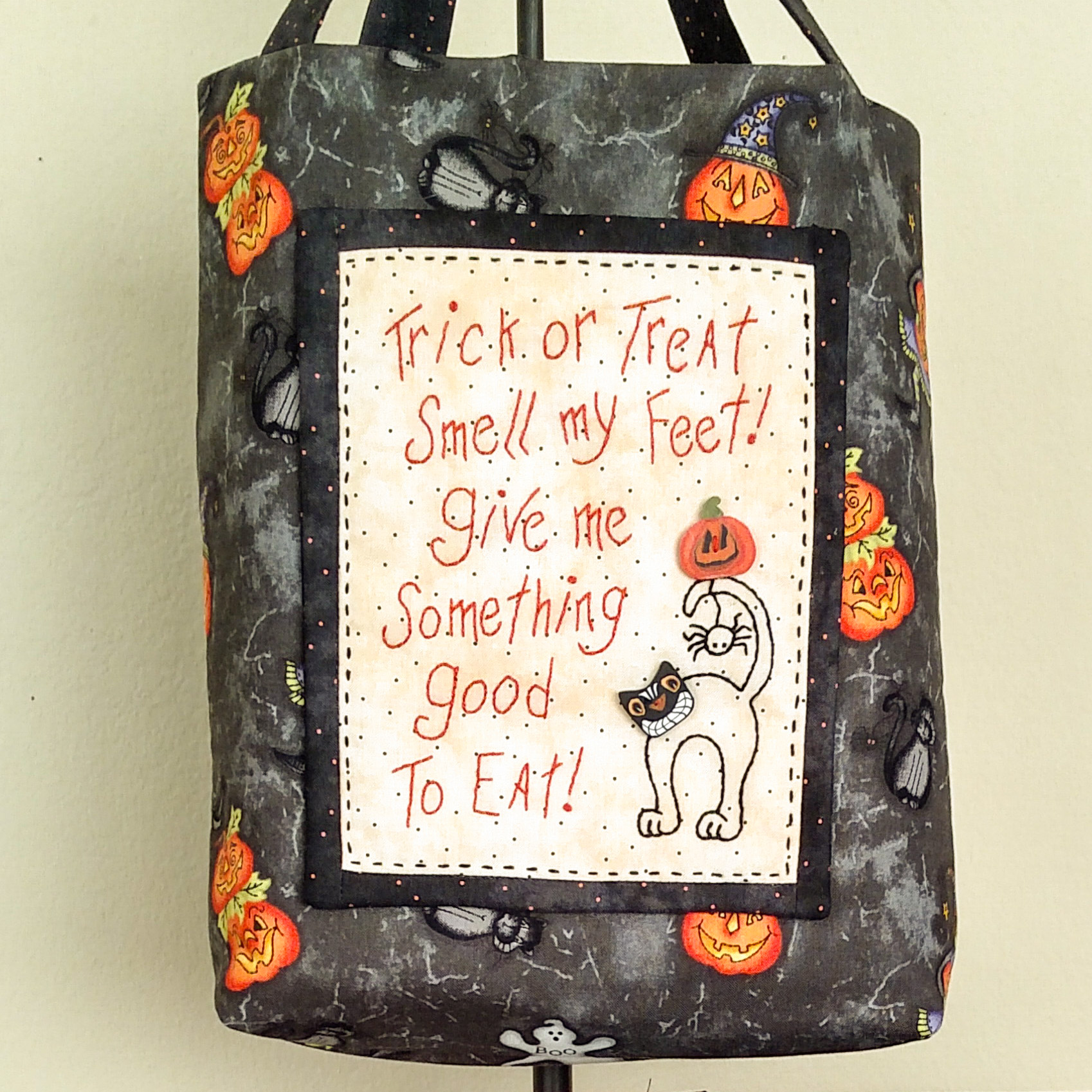 Halloweenie Totes - Hand Embroidery Pattern - Shipped