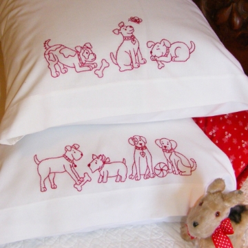 Unique and Creative RedWork Designs, RedWork Patterns and Embroidery Kits