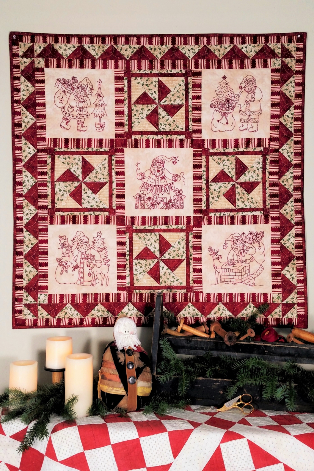 Believe In Santa - Hand Embroidery Pattern - Download