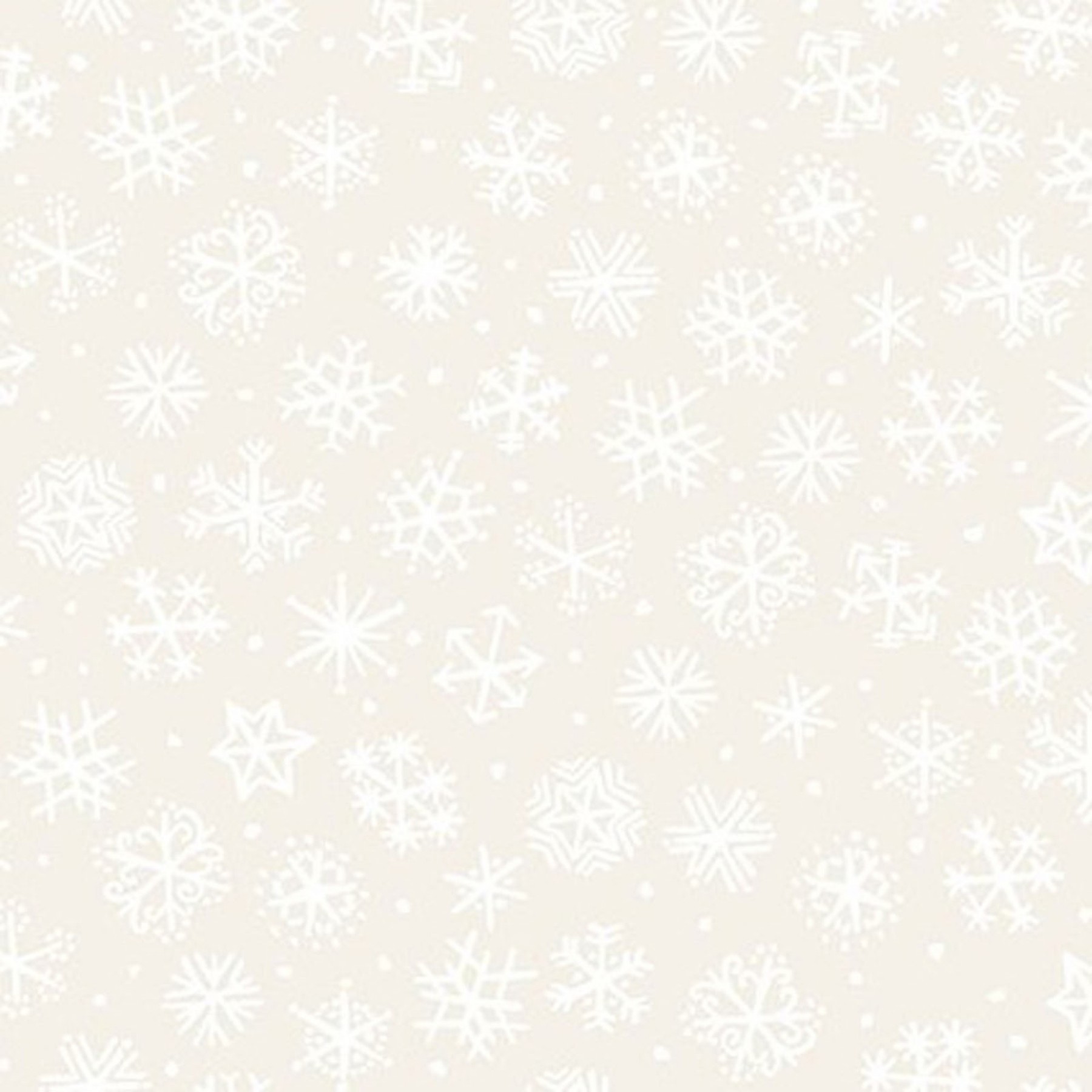 White Snowflakes on cream background is perfect for stitching Snowmen ...