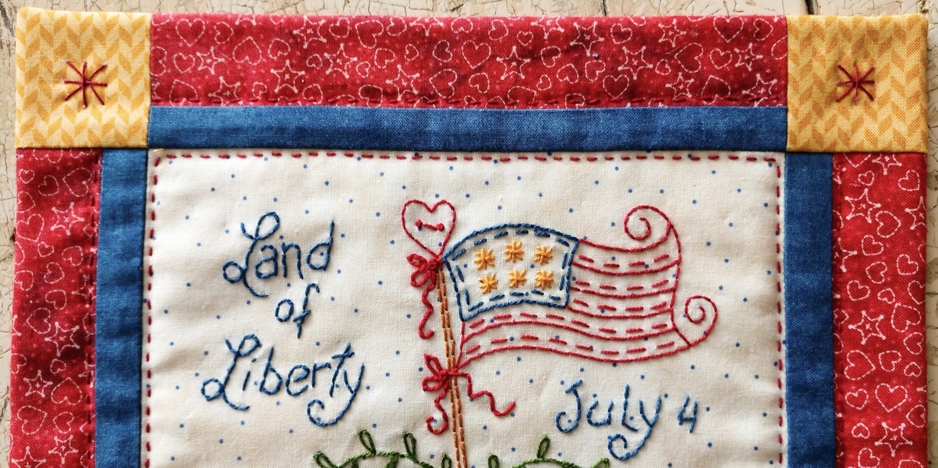 Land of Liberty - Hand Embroidery Pattern - Download