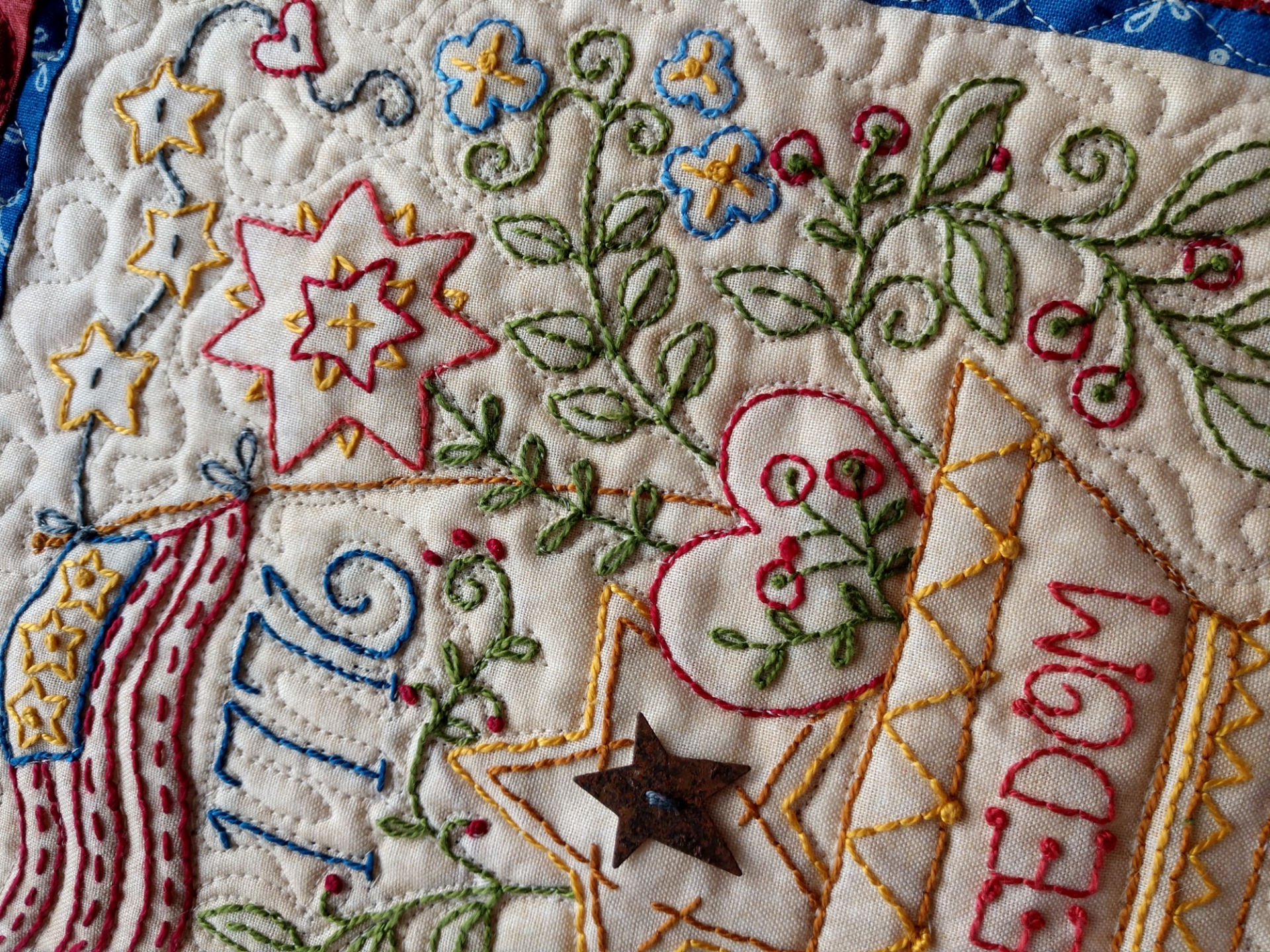 Celebrate Americana Quilt - Hand Embroidery Pattern - Download