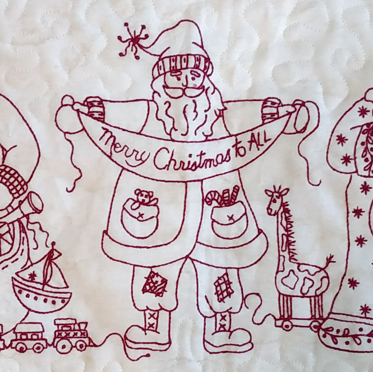 Santa Portrait Trio - Hand Embroidery Pattern - Shipped
