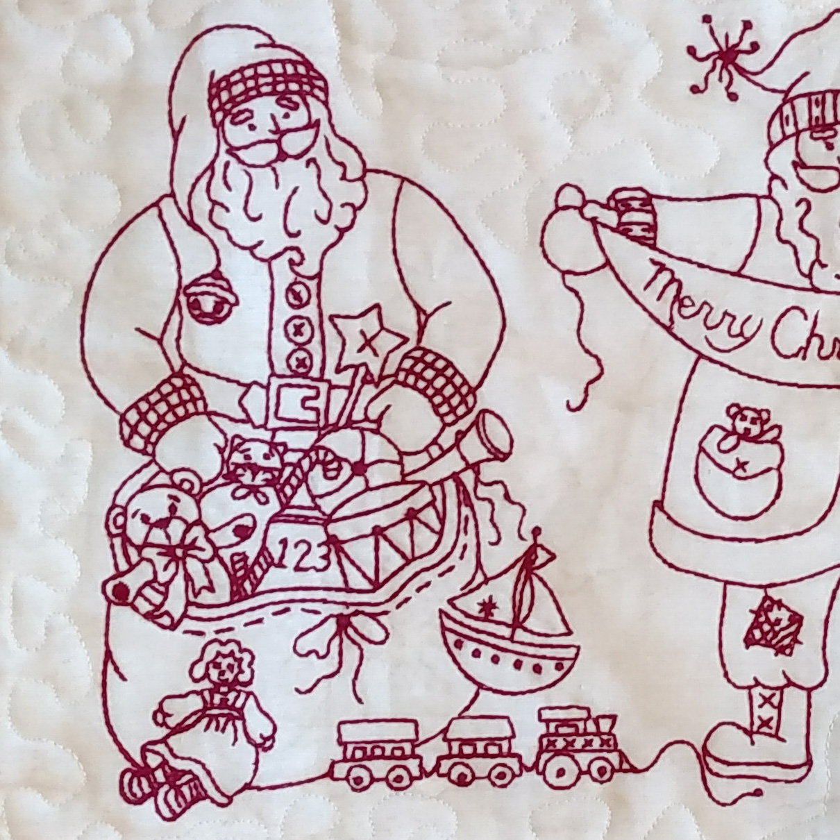Santa Portrait Trio - Hand Embroidery Pattern - Shipped