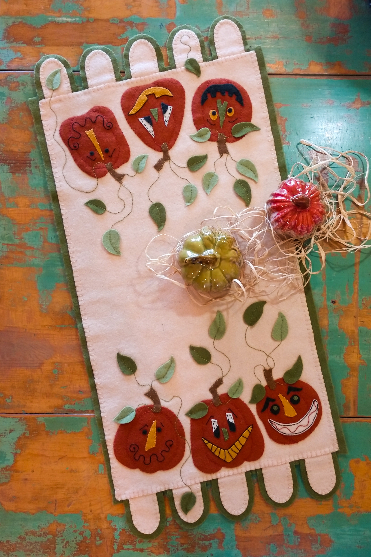 Pumpkin Patch Table Runner - Wool Fabric Packet