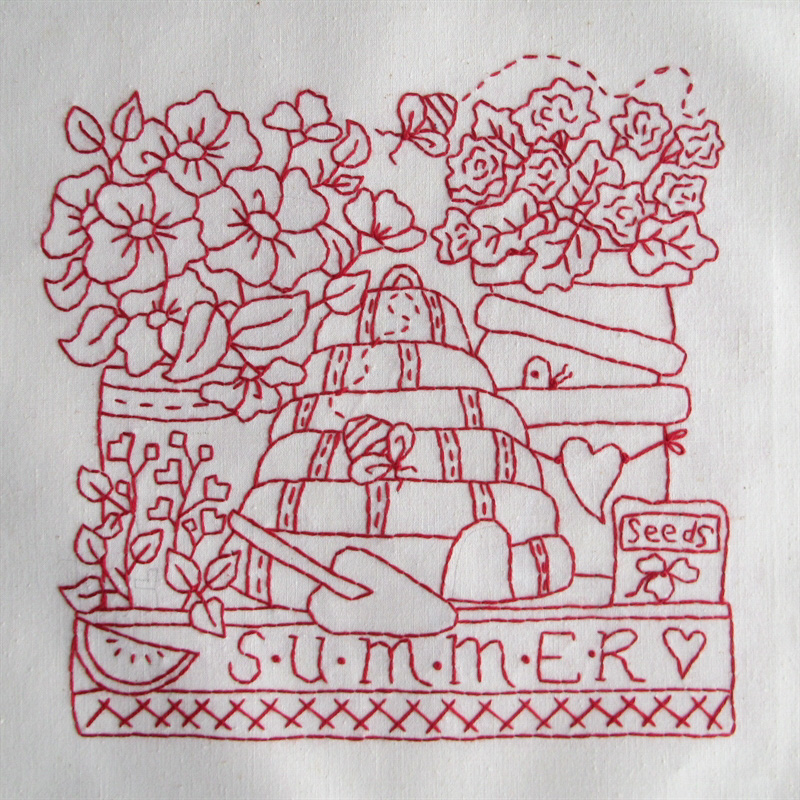 Four Seasons in the Garden - Machine Embroidery Pattern - Download