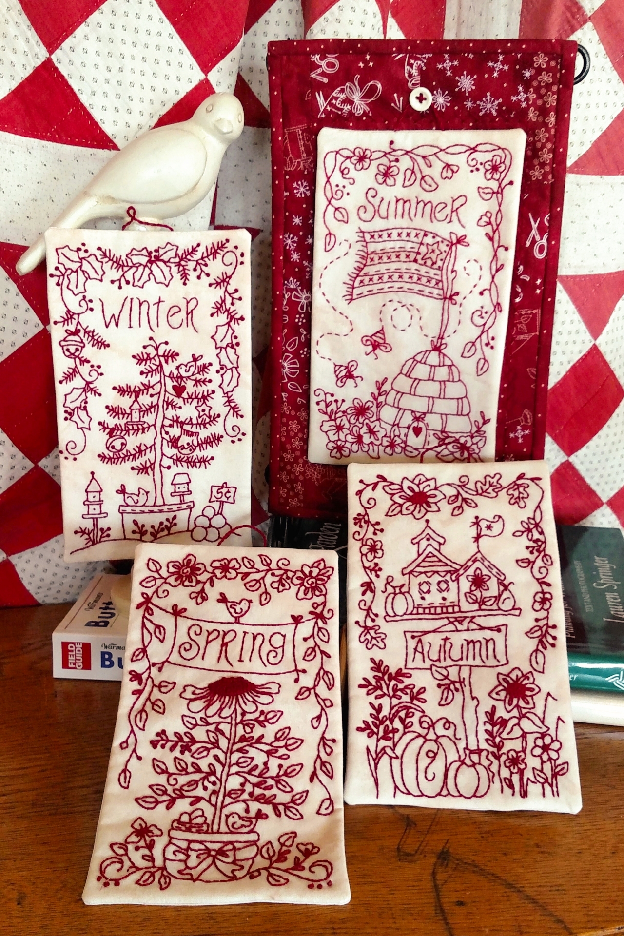 4 Seasons Button Ups - Machine Embroidery Pattern - Download