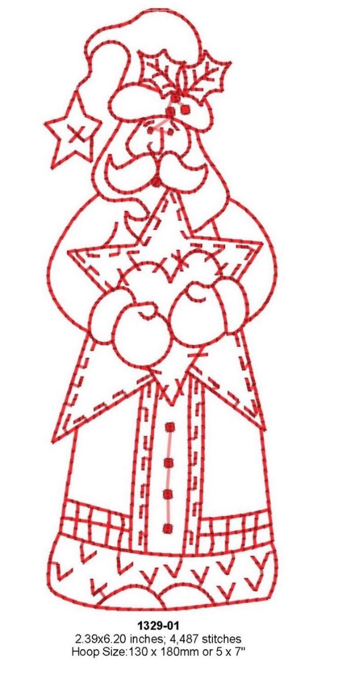 Simply Santa - Machine Embroidery Pattern - Download