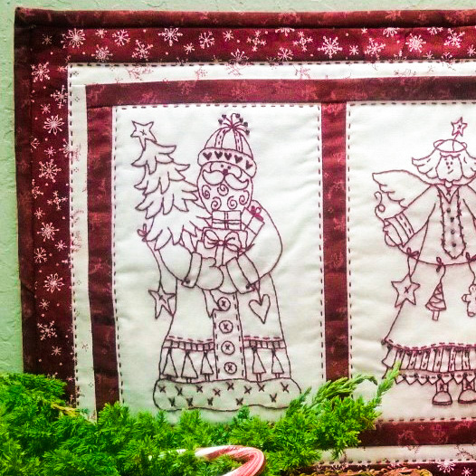 Three Christmas Friends - Machine Embroidery Pattern - Download