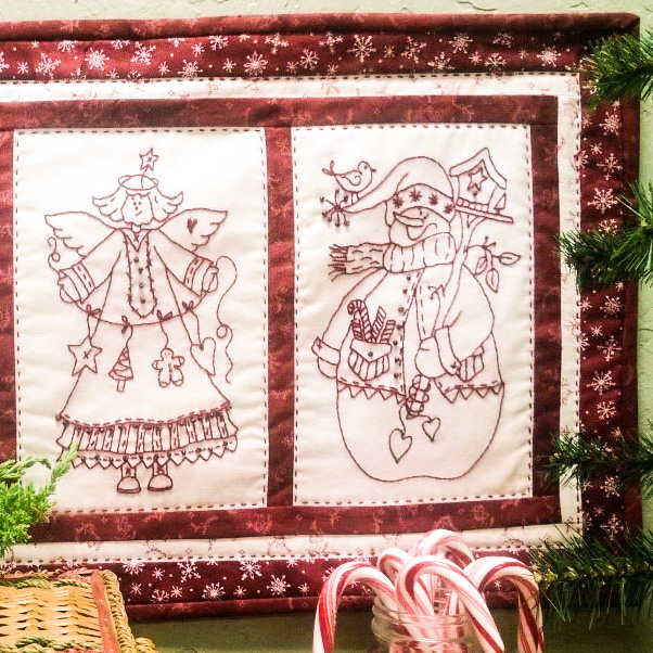 Three Christmas Friends - Machine Embroidery Pattern - Shipped