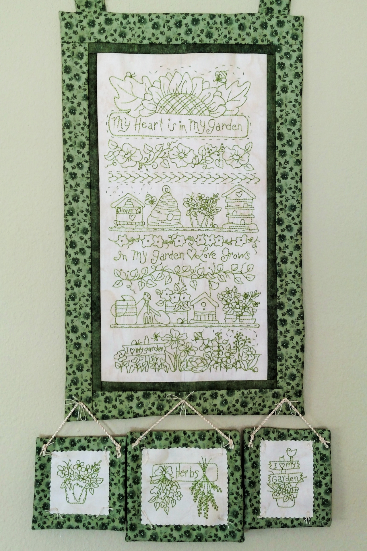 Garden Sampler GreenWork - Machine Embroidery Pattern - Download