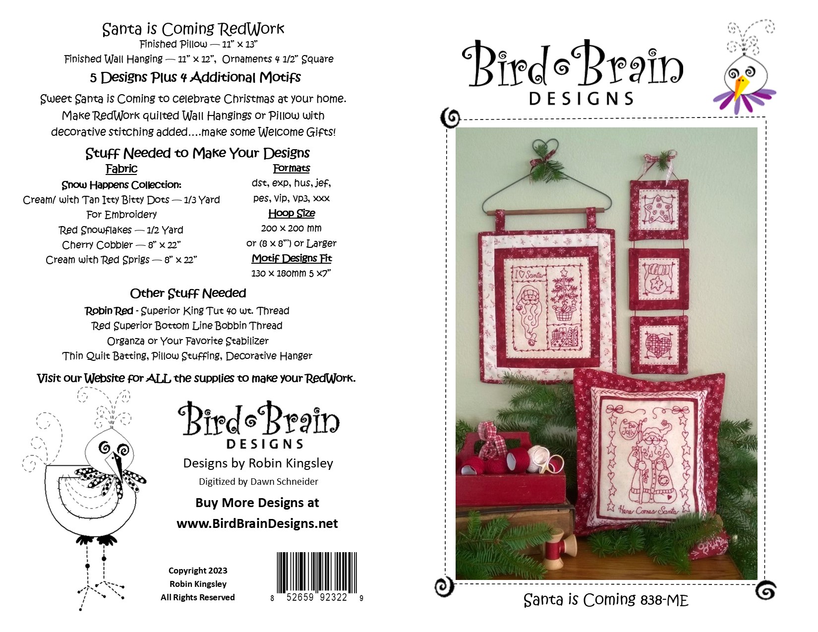Santa is Coming - Machine Embroidery Pattern - Download