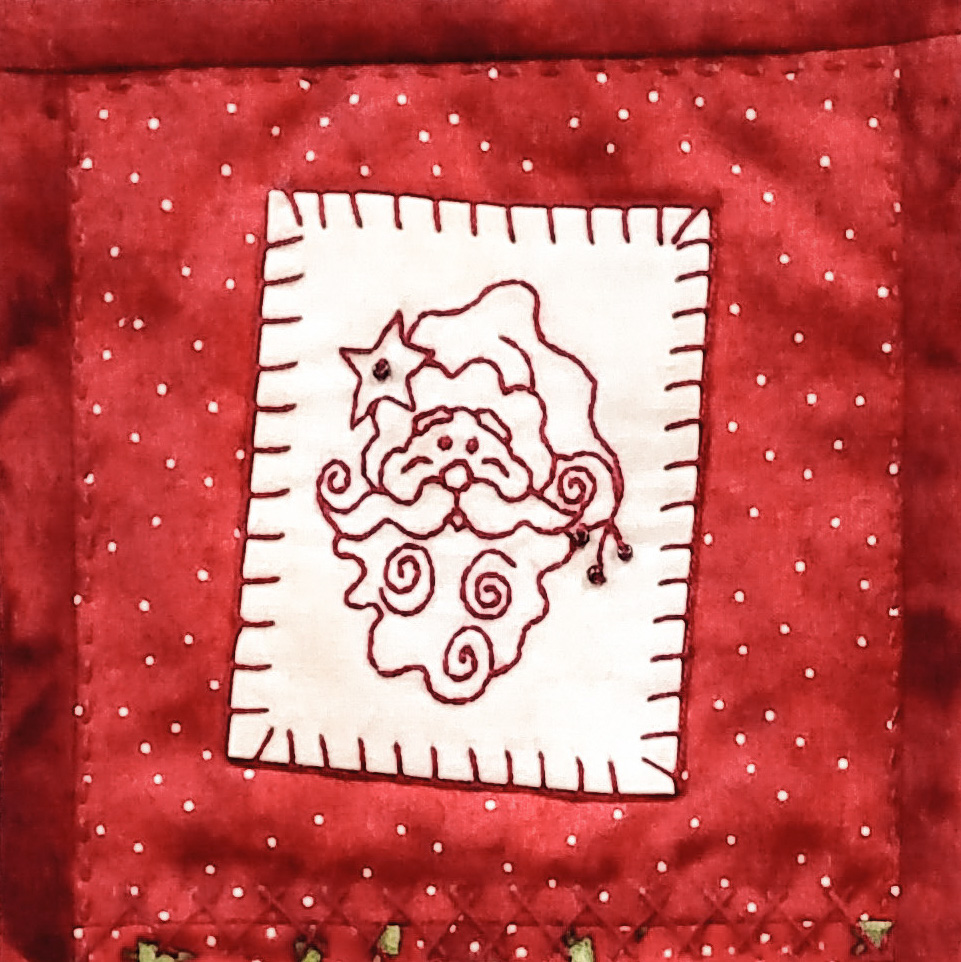 Santa Patchwork - Hand Embroidery Complete Kit