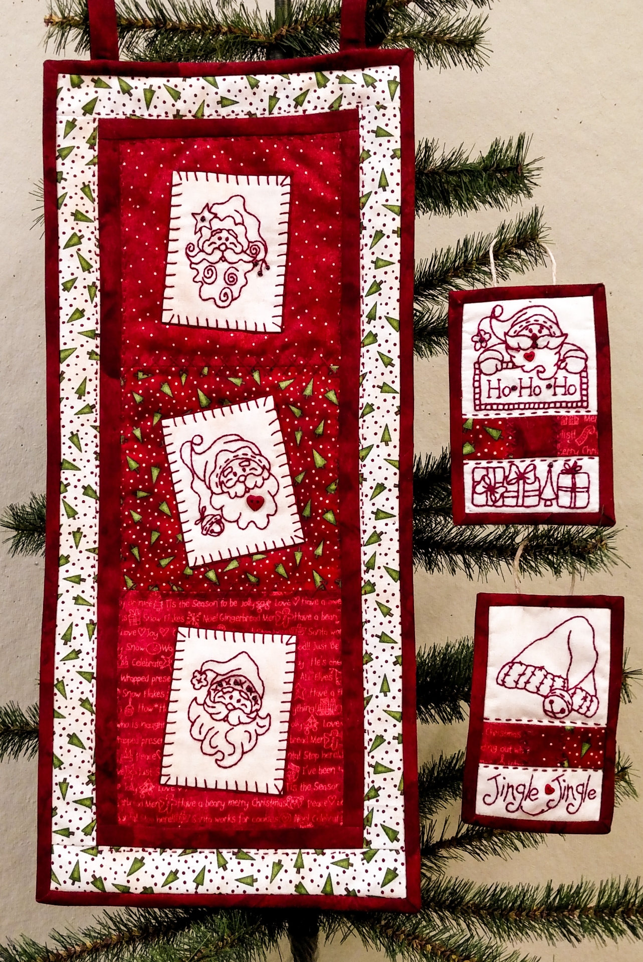 Santa Patchwork - Hand Embroidery Pattern - Download